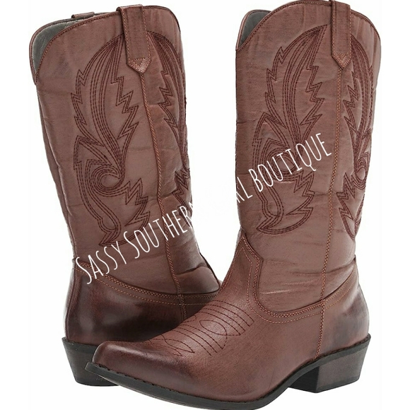 Sassy Southern Girl | Shoes | Distress Brown Cowgirl Boots | Poshmark